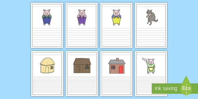3 Little Pigs Writing Frames (teacher made) - Twinkl