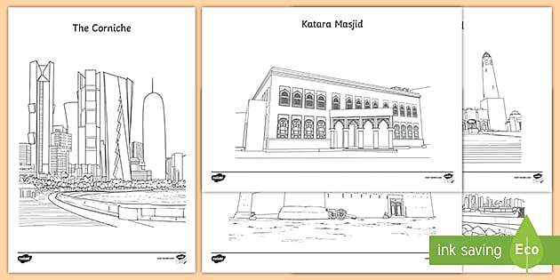 Qatar Colouring Pages (teacher made)