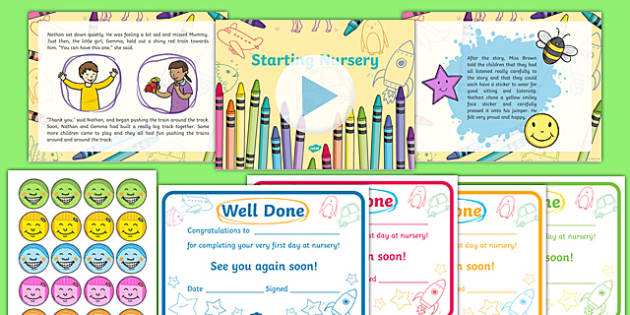 EYFS Starting Nursery Editable PowerPoint Story and Resource Pack