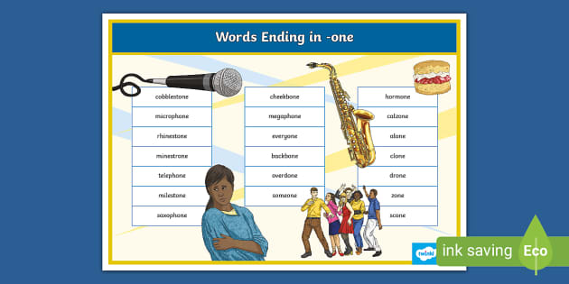 Words Ending in -one Word Mat (teacher made) - Twinkl