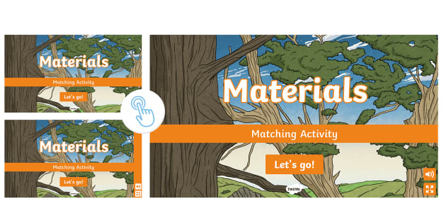 Materials Interactive Matching Activity Twinkl