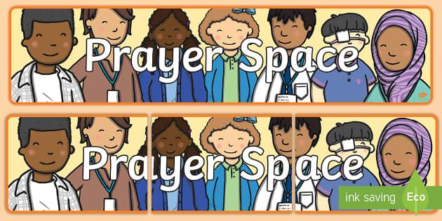 Prayer Space Display Banner - Prayer Space Banner - Twinkl