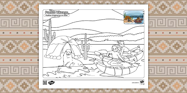 Actividad: pueblo Chango para colorear | Pueblos originarios