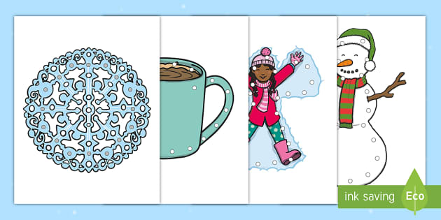 Winter Lacing Cards (teacher made) - Twinkl