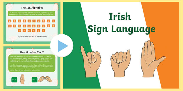 Irish Sign Language Resources | Information PowerPoint