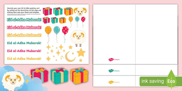 Decorate Your Own Eid al-Adha Card - Twinkl