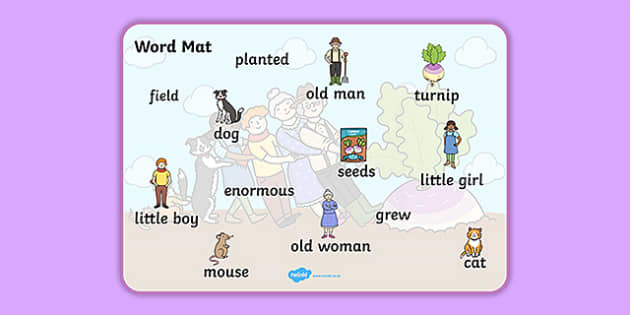 The Enormous Turnip Word Mat - Enormous Turnip, word mat, writing aid