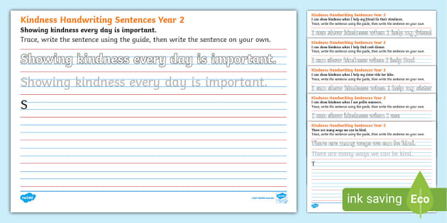Year 2 Writing Worksheets For Kindness Primary Resources Year 2 Writing Worksheets For Kindness Primary Resources