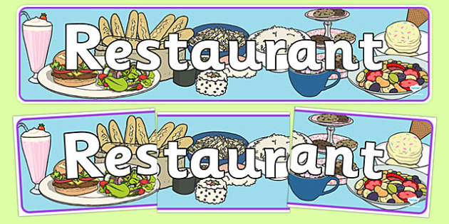 Restaurant Role Play Display Banner (teacher made)