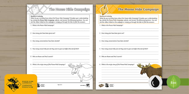 FREE! - The Moose Hide Campaign: Research Activity - Twinkl