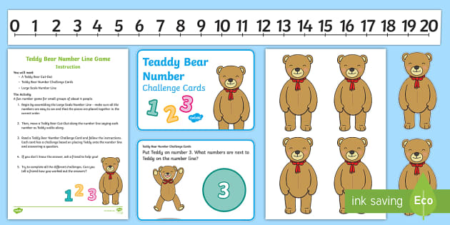 Teddy Bear Number Line Game (teacher made)