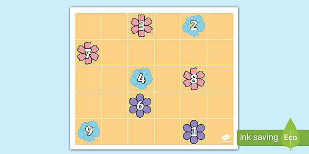 Counting on Flowers Mat (Compatible with Bee-Bot) - Twinkl
