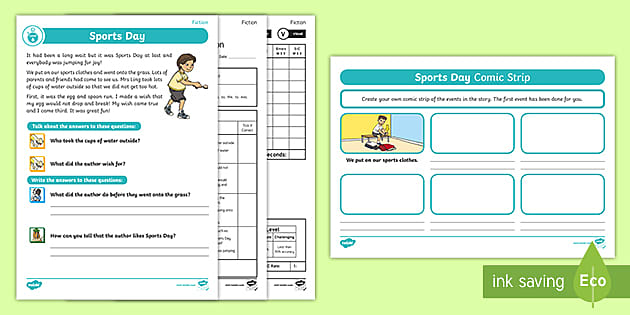 Level 6: 'Sports Day' 60-Second Reading Set 1 Intervention Pack