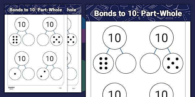 Reinforcing Number: Bonds to 10 Part-Whole Activity - Twinkl