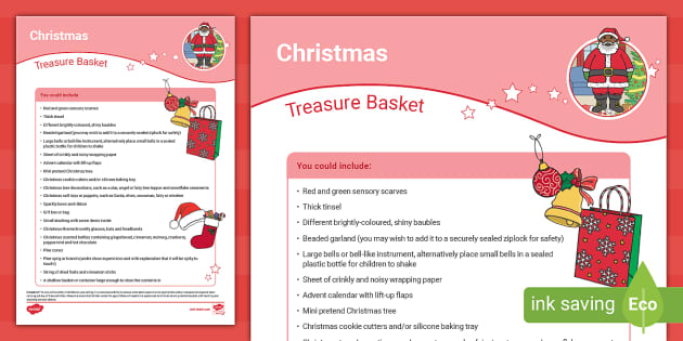 Christmas Treasure Basket Ideas | Twinkl (teacher made)