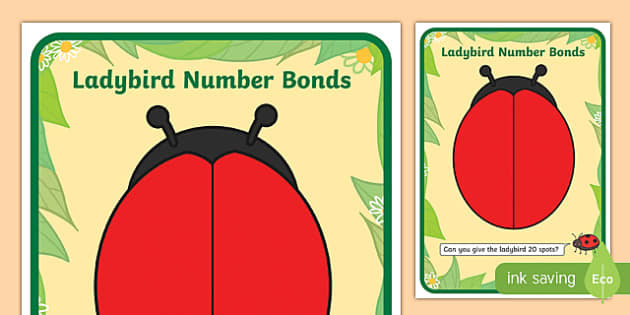 Number Bonds To Twenty Ladybird Playdough Mat (teacher made)