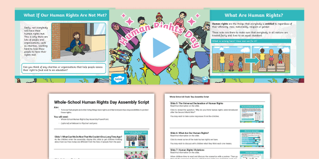 Human Rights Day Assembly Pack | Resources | Twinkl Life