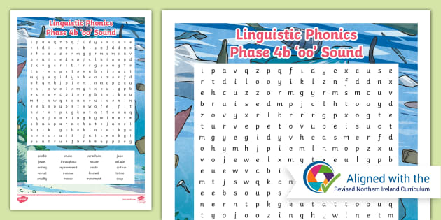 Northern Ireland Linguistic Phonics Phase 4b 'oo' Word Search