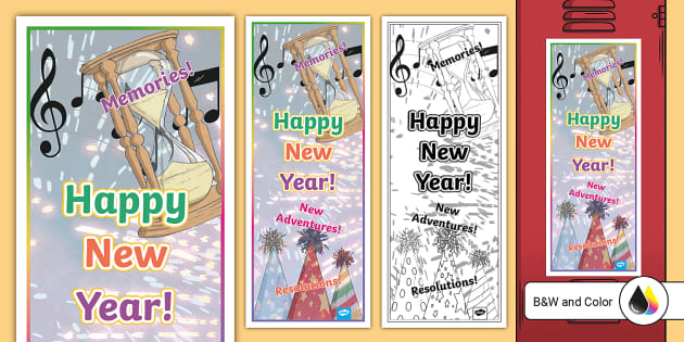 New Year's Resolutions Locker Banner for 6th-8th Grade