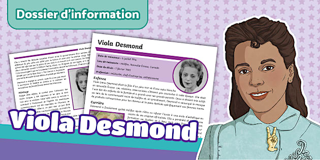Viola Desmond - Remarkable Canadian Fact File French