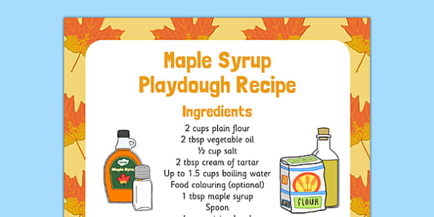 Maple Syrup Playdough Recipe (teacher made)