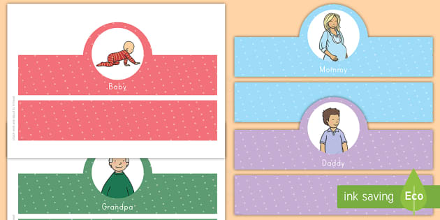 Family Member Headband Oral Language Game (teacher made)