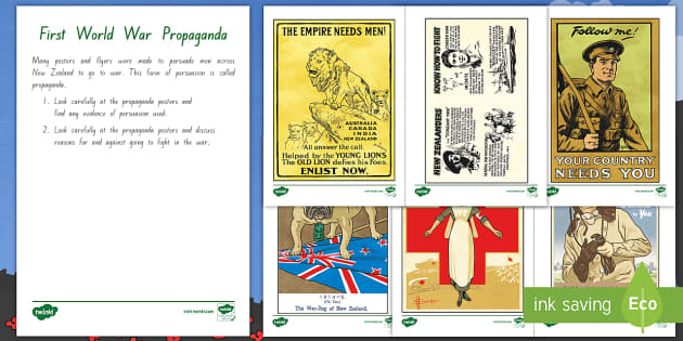 First World War Propaganda Writing Stimulus Picture - Twinkl