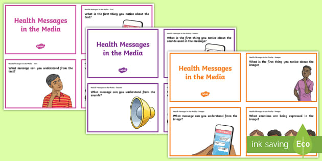 Health Messages in the Media - Question Cards Resource Pack