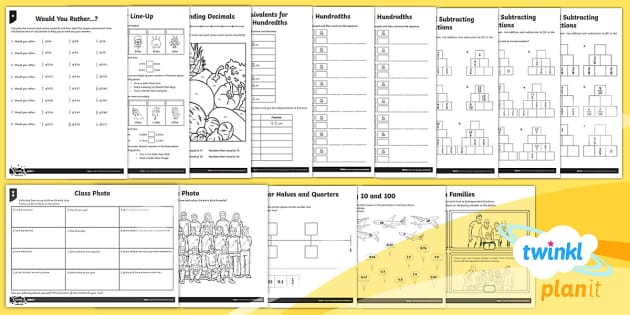 PlanIt Maths Y4 Fractions Home Learning Activity Pack