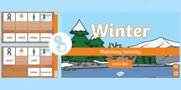 Winter Interactive Matching Activity Twinkl Go Twinkl