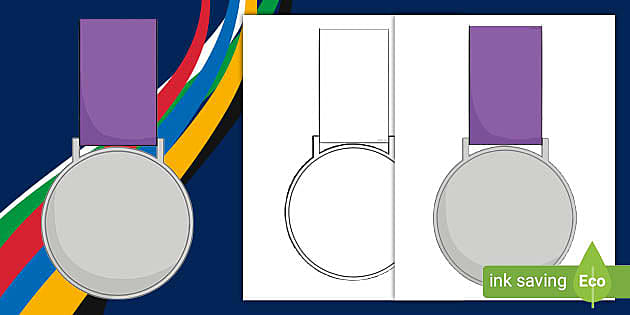 Olympics Silver Medal Cut-Out (Teacher-Made) - Twinkl