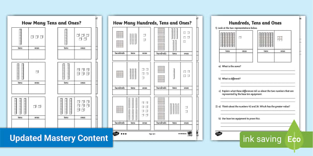 Teacher Made Tens And Ones Worksheet Grade 2 Maths