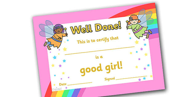 FREE! - Good Girl Award Certificates (teacher made)