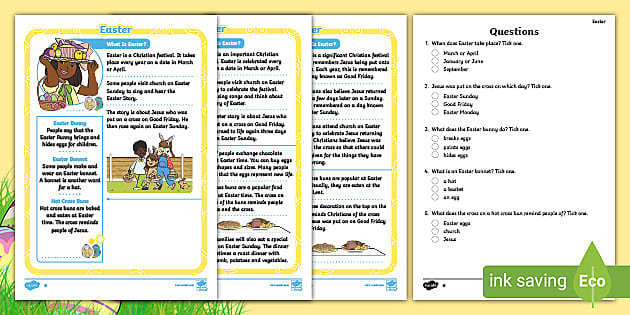 Easter Comprehension Activity