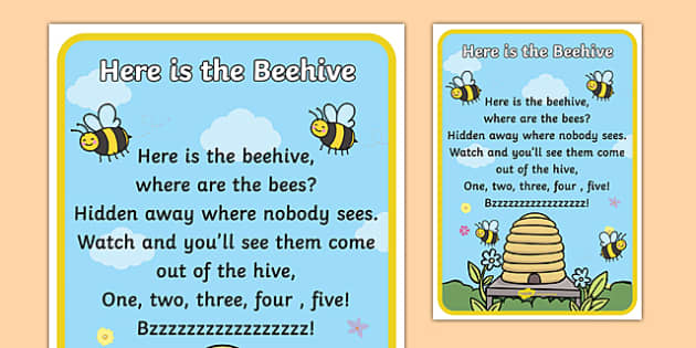 FREE! - Here is the Beehive Nursery Rhyme Poster