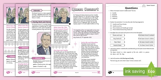 * NEW * LKS2 Queen Consort Differentiated Reading Comprehension