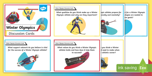 Winter Olympics Discussion Cards (teacher made) - Twinkl