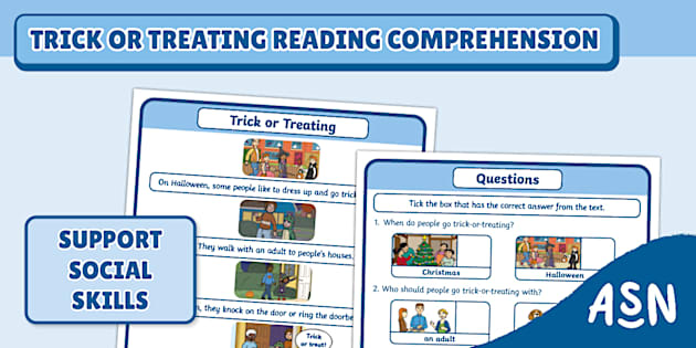 Trick or Treating Reading Comprehension with Visual Supports