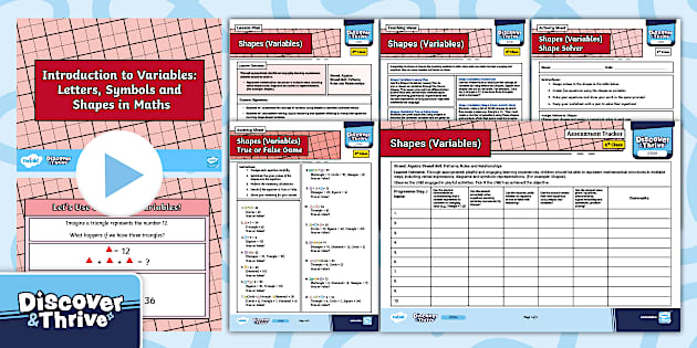 Shapes Variables Activity Pack Sixth Class Twinkl