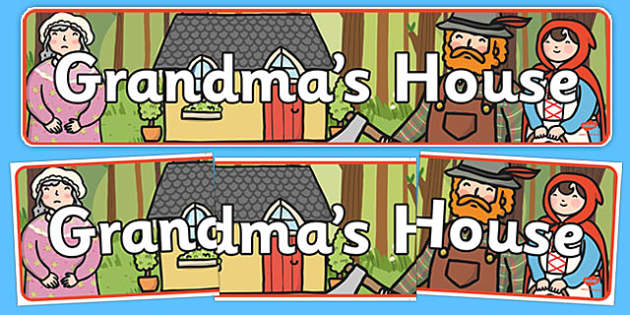 Little Red Riding Hood Grandma's House Display Banner
