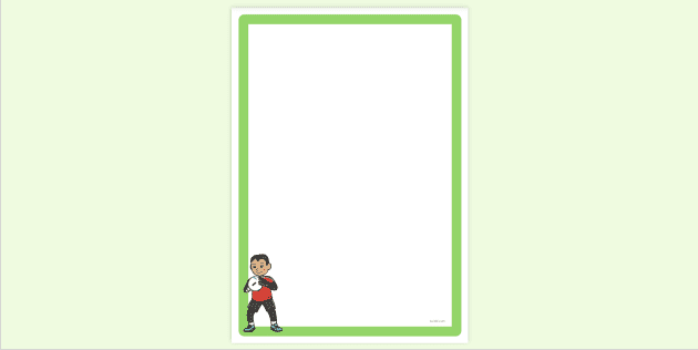 FREE! - Football Goalie Page Border | Page Borders | Twinkl