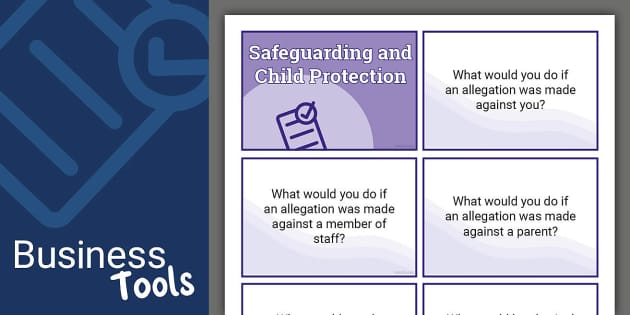 Ofsted Safeguarding and Child Protection Questions Prompt Cards for