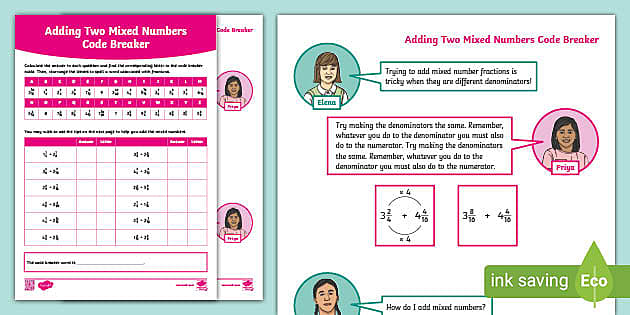 👉 Adding Mixed Number Fractions Treasure Hunt - Twinkl