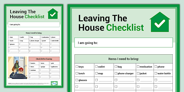 Leaving the House Checklist