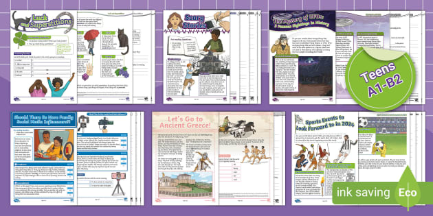 ESL October Teens Reading Pack (Hecho por educadores)