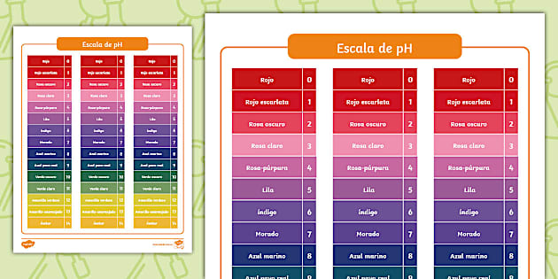 Escala de pH: indicador universal - Twinkl Colombia - Twinkl