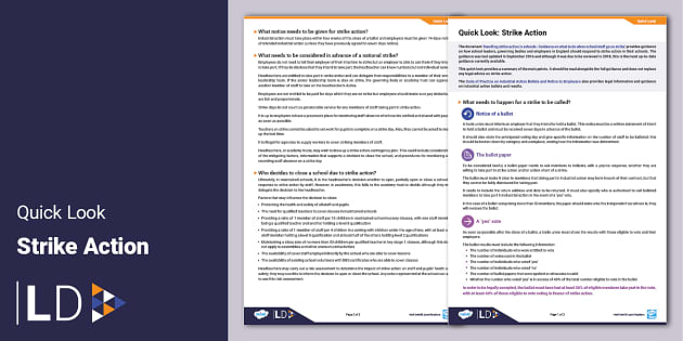 Quick Look: Strike Action (teacher made) - Twinkl
