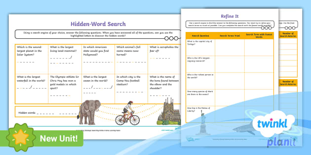 * NEW * Computing: Strategic Searching Online: Year 5 Home Learning Tasks