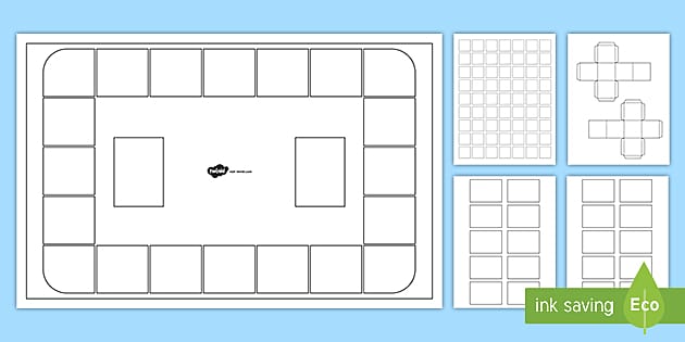 Blank Board Game Template Printable Classroom Games