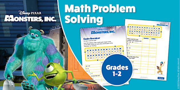 Monsters Inc.: Math Codebreaker for 1st-2nd Grade